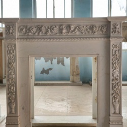 Neoclassical marble fireplace mantel ornament and proportion